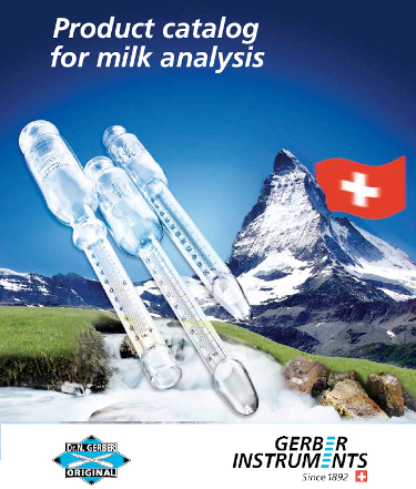 Gerber Instruments Products for milk, cheese, cream and food laboratories
